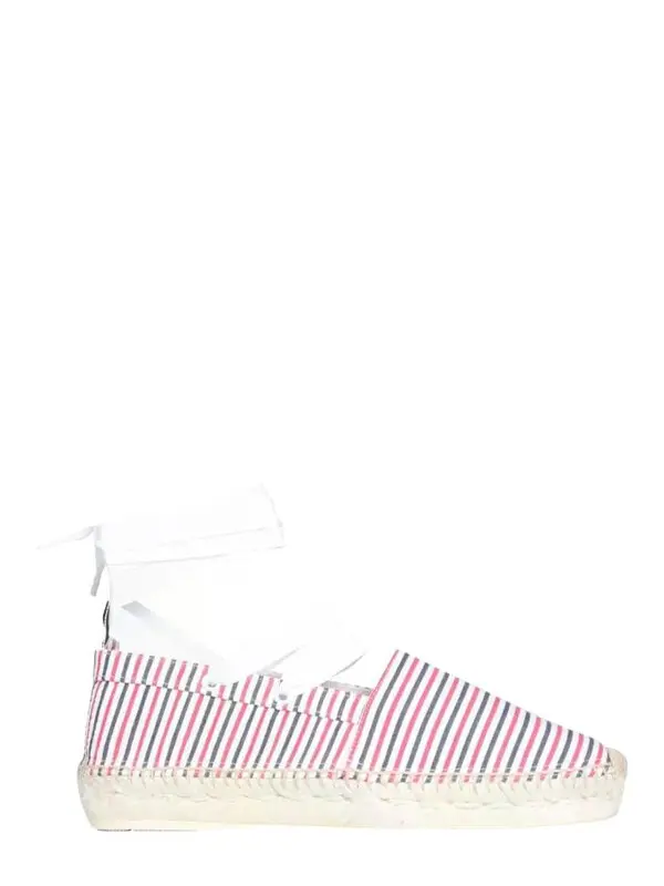 Thom Browne Seersucker Striped Espadrilles - White