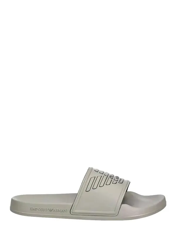 Emporio Armani Logo Slides - Grey