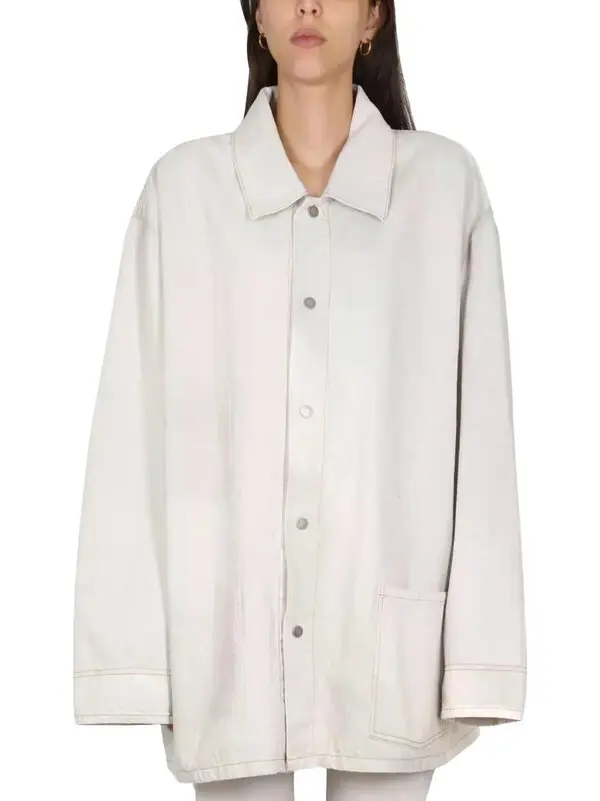 MAISON MARGIELA Button Denim Overshirt - Neutrals