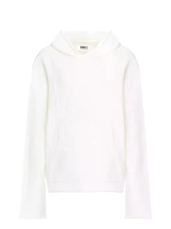 MAISON MARGIELA Pockets Knitted Hoodie - White