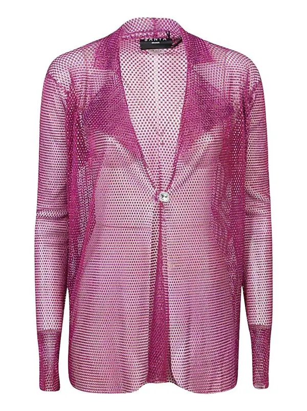 SANTA BRANDS Single-breasted Blazer Jacket - Pink