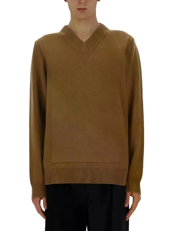 JIL SANDER V-neck Sweater - Brown