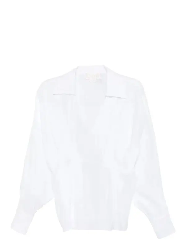 GENNY V-neck Blouse - White