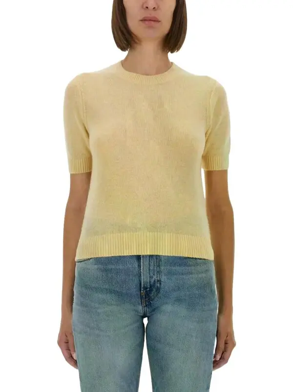 Guest In Residence Short-sleeve Sweater - Yellow