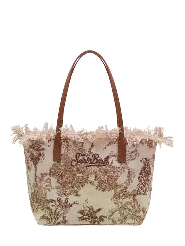 MC2 SAINT BARTH City Fringed Tote Bag - Neutrals
