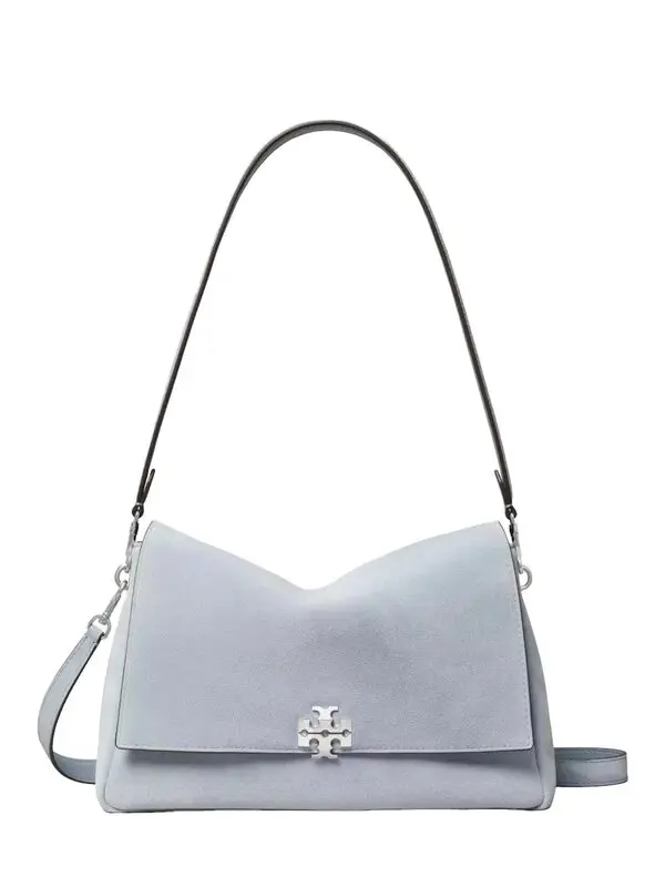 Tory Burch Charlie Suede Shoulder Bag - Blue