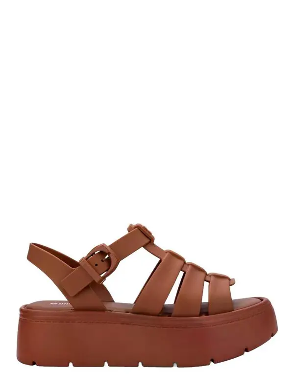 Melissa Up Platform Buckle Sandals - Brown