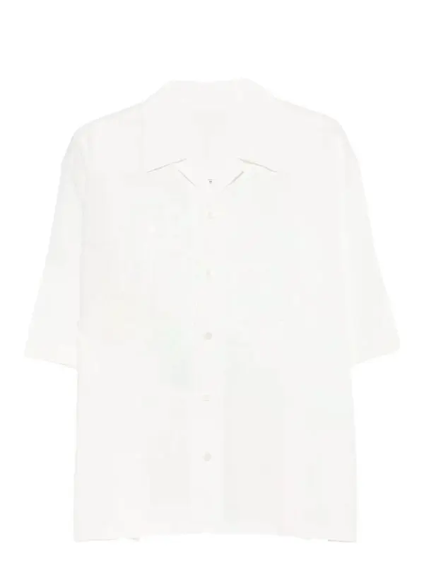 Issey Miyake Embroidery Short-sleeve Shirt - White