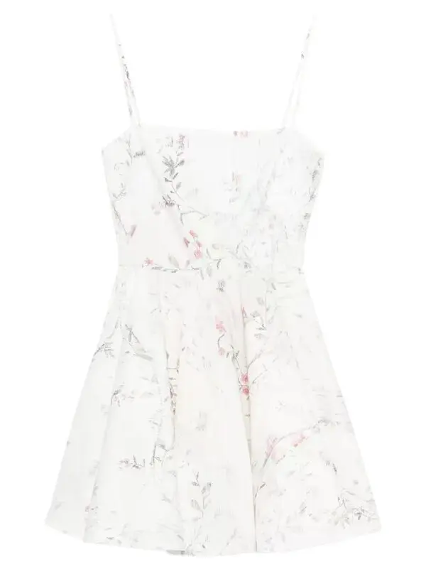 Givenchy A-line Floral-print Mini Dress - White