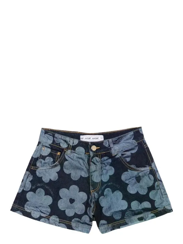 ALESSANDRO ENRIQUEZ Floral-print Shorts - Blue