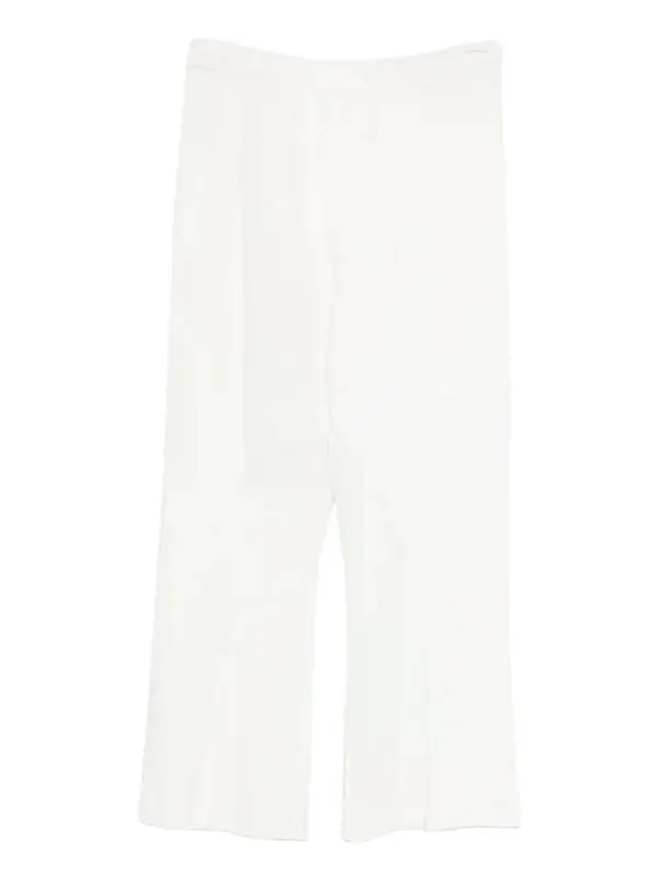 NEERA Elasticated Cropped Trousers - White