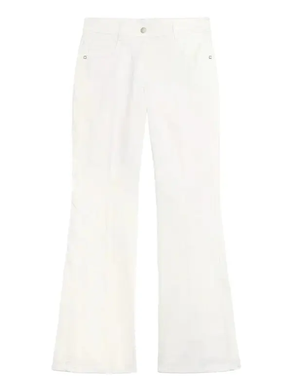 Momoni Luis Five-pocket Flared Trousers - White