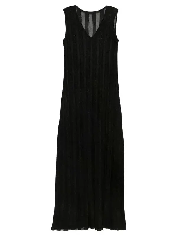 NEERA V-neck Maxi Dress - Black