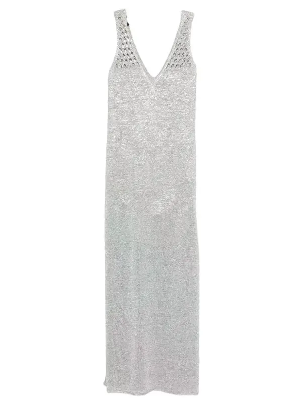 NEERA V-neck Sleeveless Maxi Dress - Grey