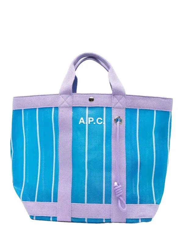 A.p.c. Striped Tote Bag - Blue