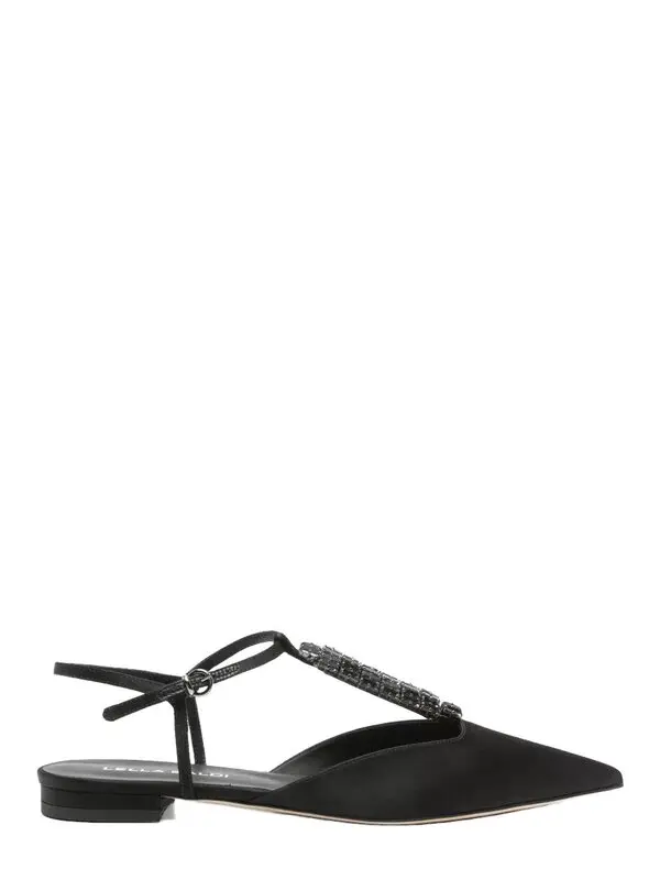 LELLA BALDI Embellished Flat Pumps - Black