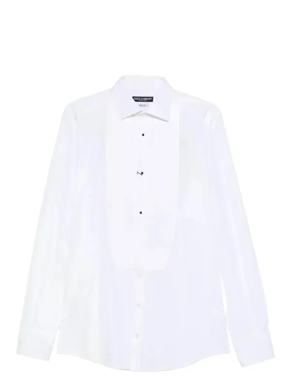 Dolce & Gabbana Button Bib Shirt - White