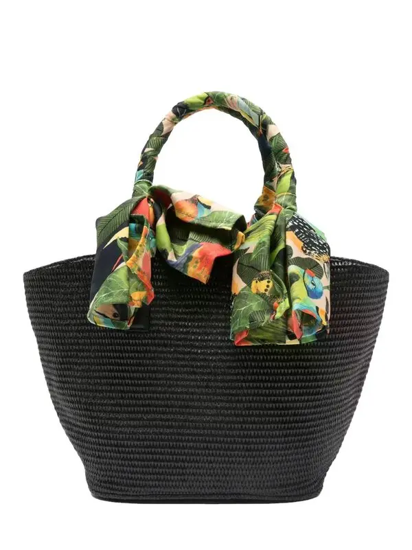 Farm Rio Printed Handle Tote Bag - Black