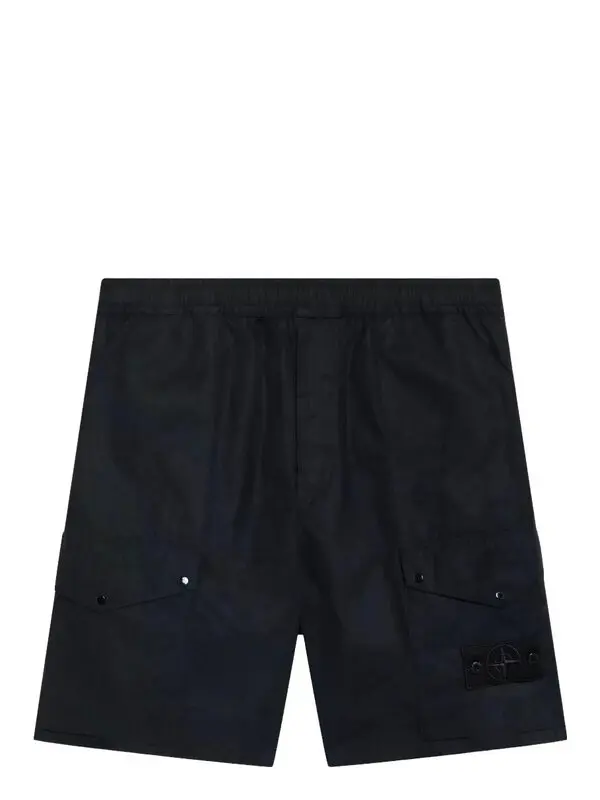 Stone Island Bermuda Shorts With Patch Pockets - Blue