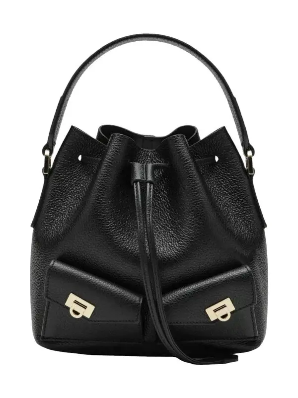 FERRAGAMO Top Handle Bucket Bag - Black