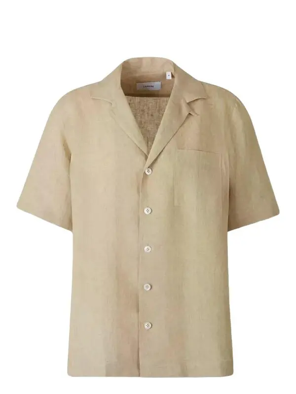 LARDINI Chest-pocket Short-sleeve Shirt - Neutrals
