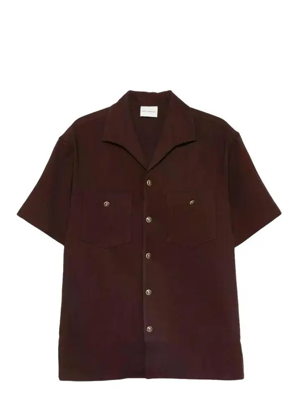 Drole De Monsieur Chest-pockets Buttoned Shirt - Brown