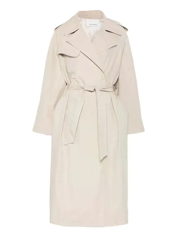THE FRANKIE SHOP Riva Belted Trench Coat - Neutrals