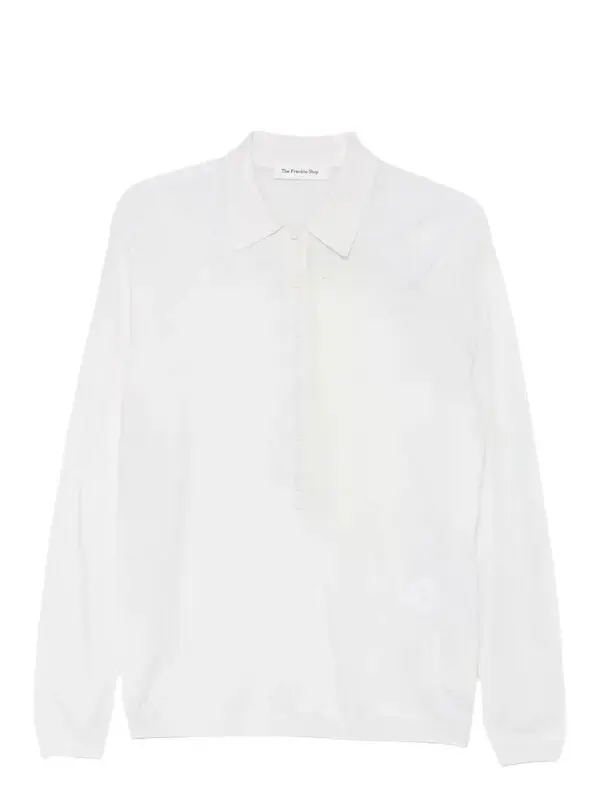 THE FRANKIE SHOP Tala Long-sleeve Polo - White
