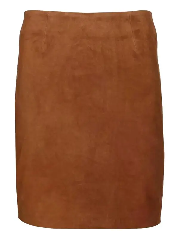 ROTATE BY BIRGER CHRISTENSEN Suede Mini Skirt - Brown