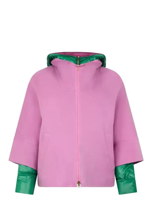 Herno Layered Hooded Jacket - Pink