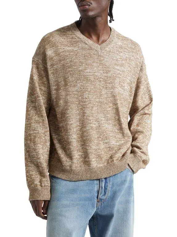 MAISON MARGIELA V-neck Sweater - Light Brown/beige