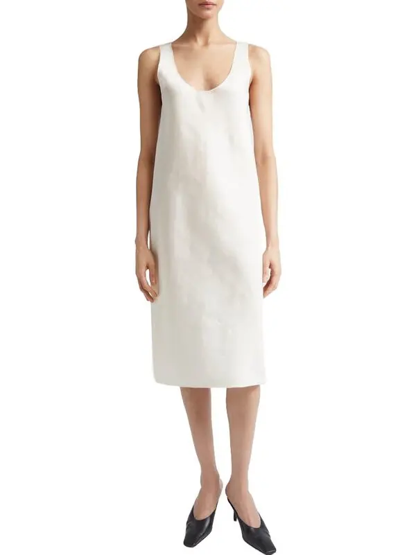GIA STUDIOS Elio Silk Tank Dress - Cream