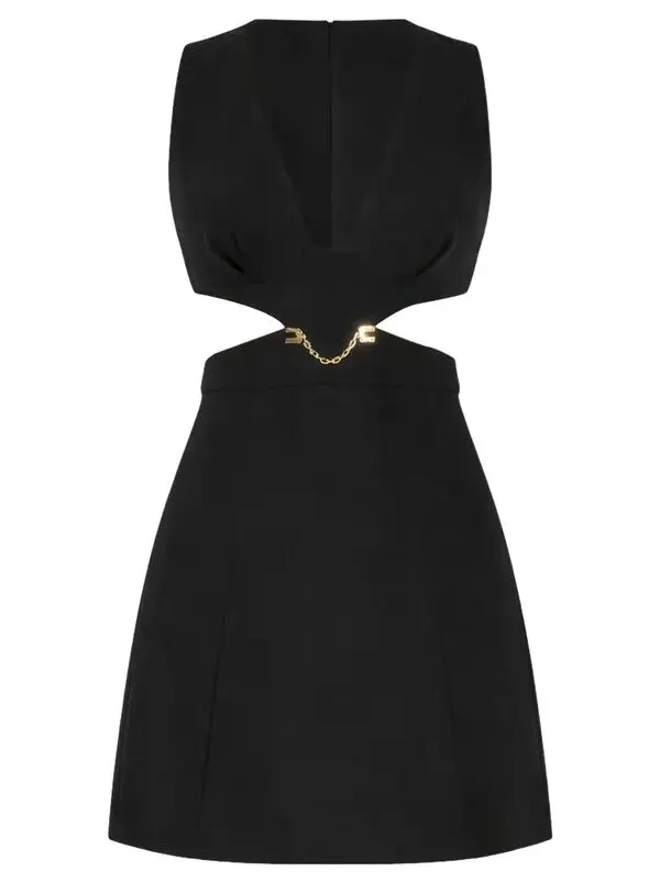 Elisabetta Franchi Cutout Chain Dress - Black