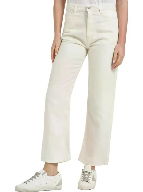 ICON DENIM LOS ANGELES Cropped Five-pocket Jeans - White