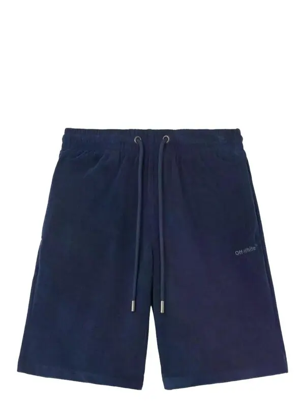 Off-White Terrycloth Track Shorts - Blue