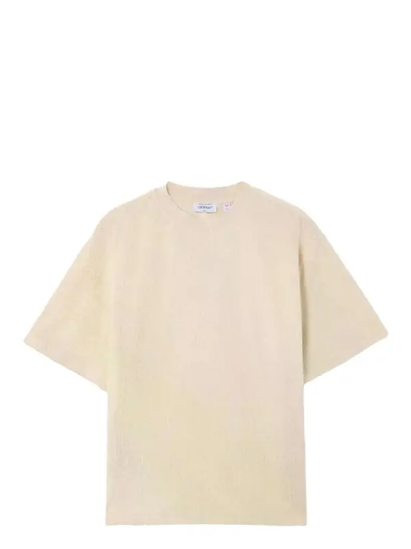 Off-White Logo-pattern Terrycloth T-shirt - Neutrals