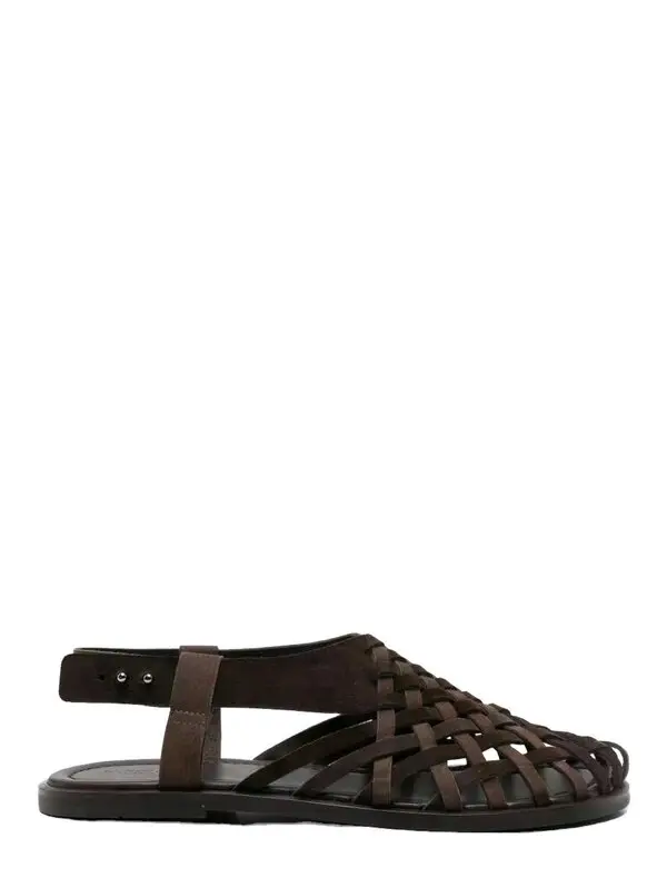 Giorgio Armani Woven Strap Sandals - Brown