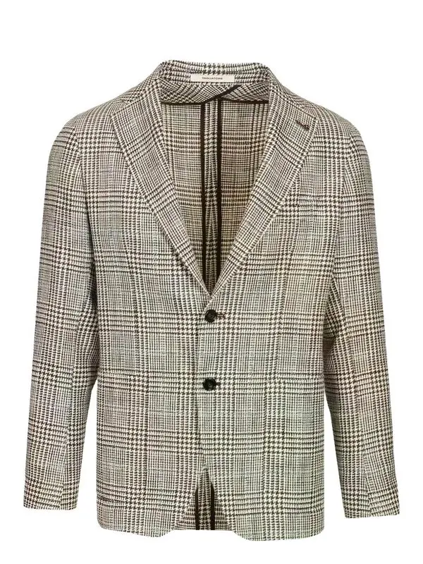 Tagliatore Prince Of Wales Pattern Blazer - Neutrals