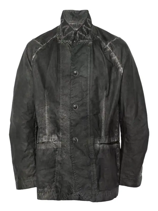 ISAAC SELLAM EXPERIENCE Button Collared Jacket - Black