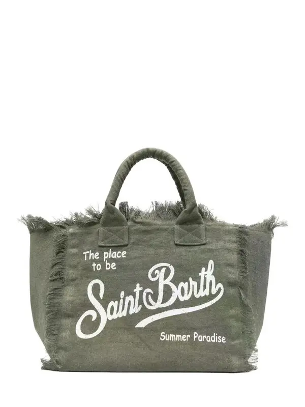 MC2 SAINT BARTH Fringed Tote Bag - Green