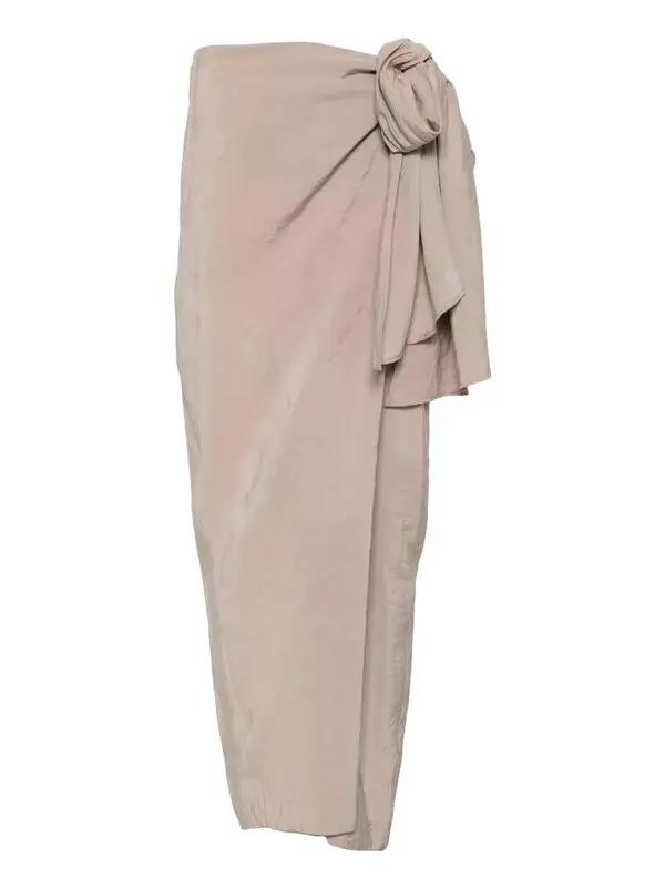 Sú Knot-detail Trousers - Neutrals