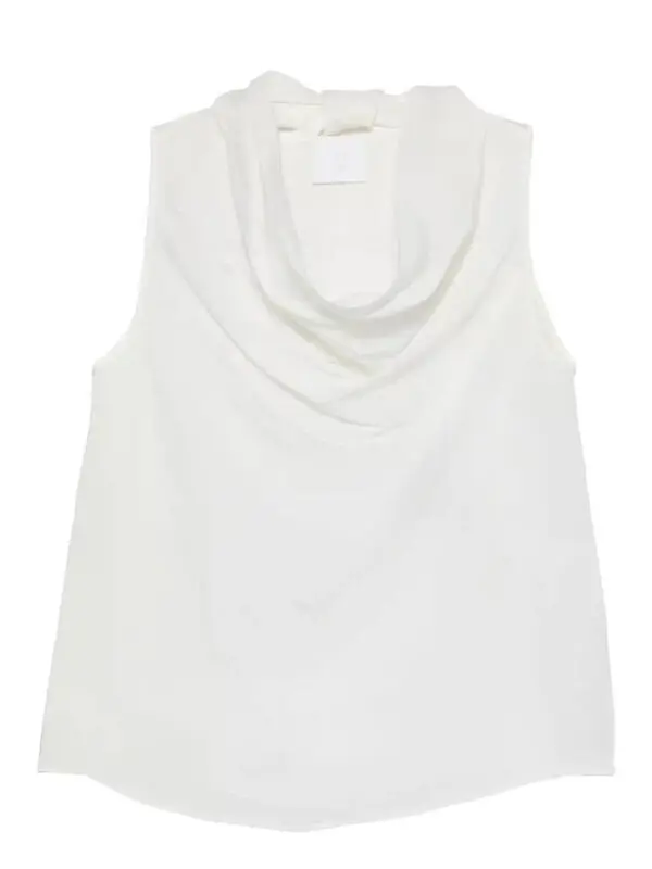 Sú Cowl-neck Blouse - White