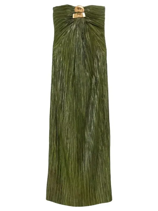 Cult Gaia Sequoia Pleated Maxi Dress - Green
