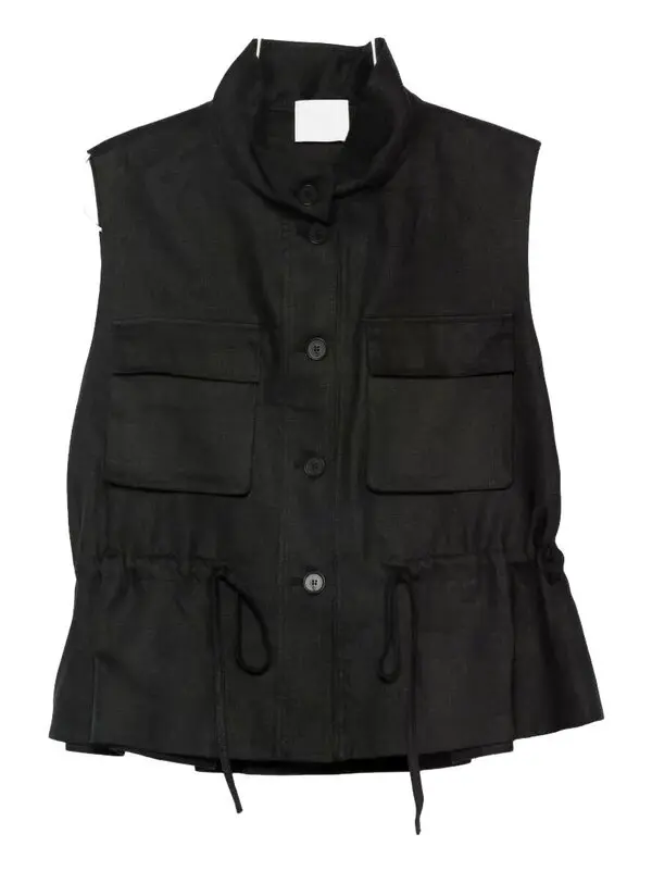 Sú Chest-pocket Gilet - Black