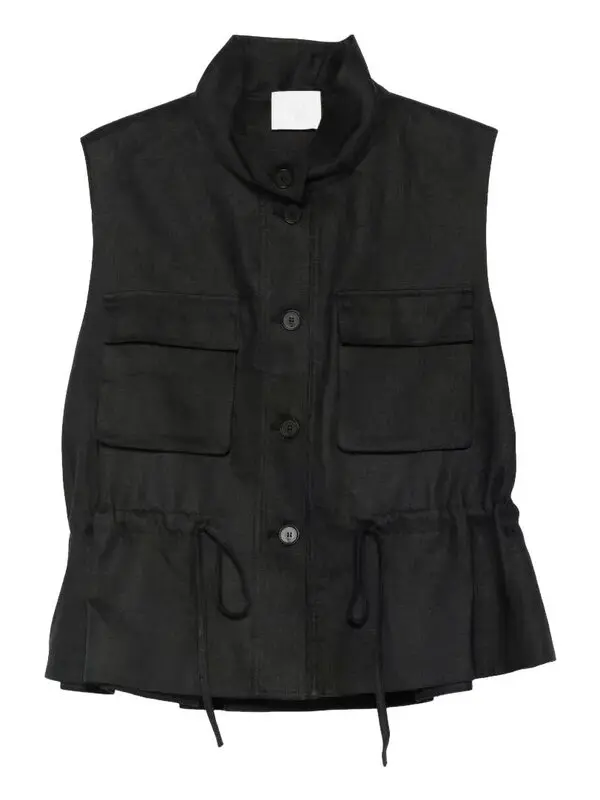 Sú Chest-pocket Gilet - Black