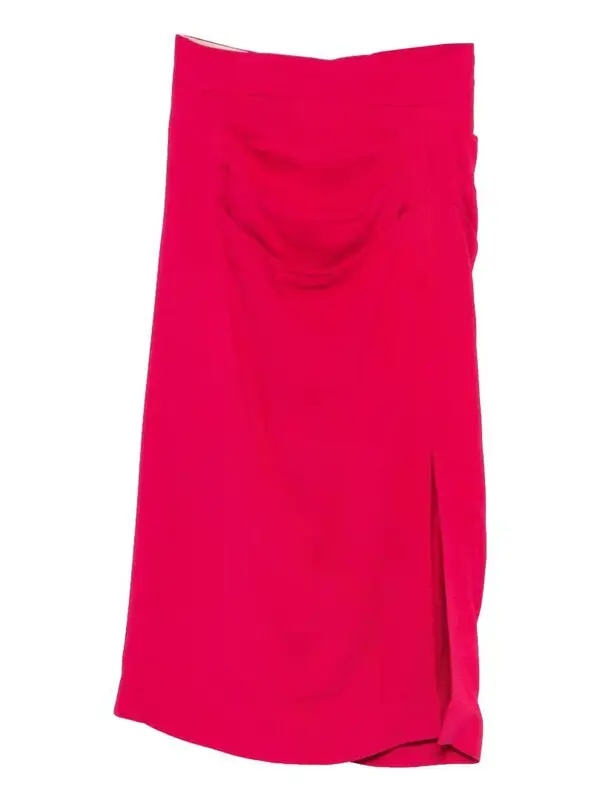 Valentino Garavani Midi Skirt With Zip Fastening - Pink
