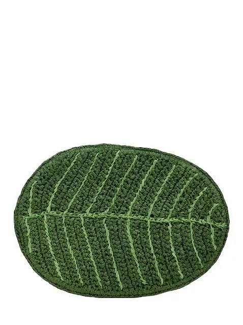 SIMONMILLER Leaf Raffia Clutch - Grass Green