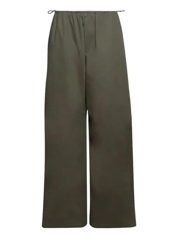 Alexander Wang Mid-rise Pants With Logo Elastic - Green