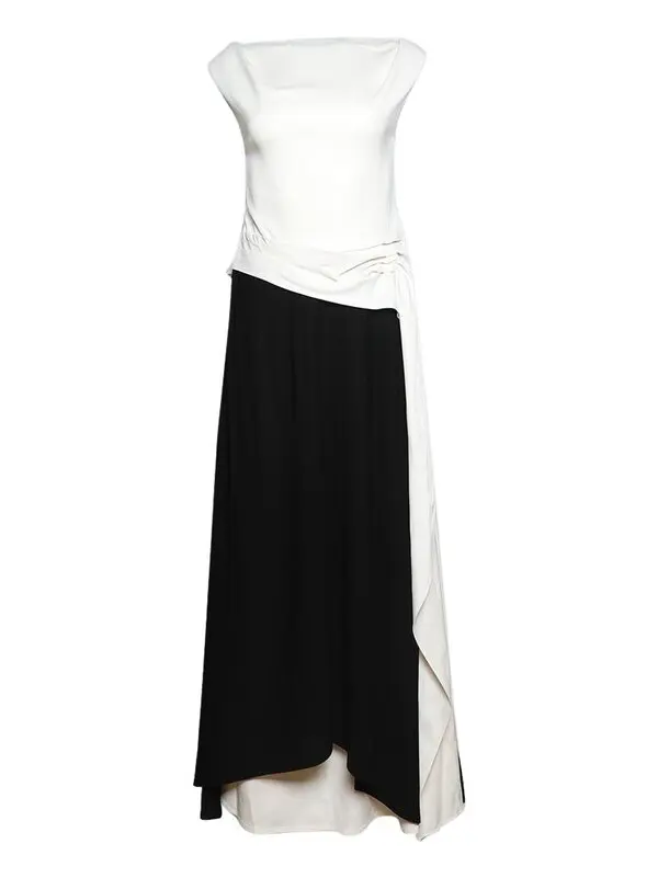 Proenza Schouler Daliah Floor Length Dress - Black & White