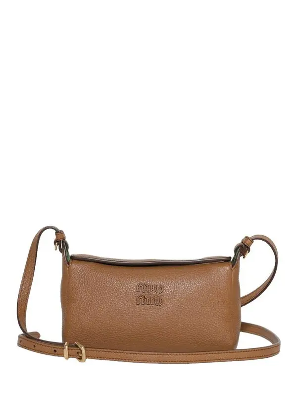 Miu Miu Vitello Phenix Shoulder Bag - Tan